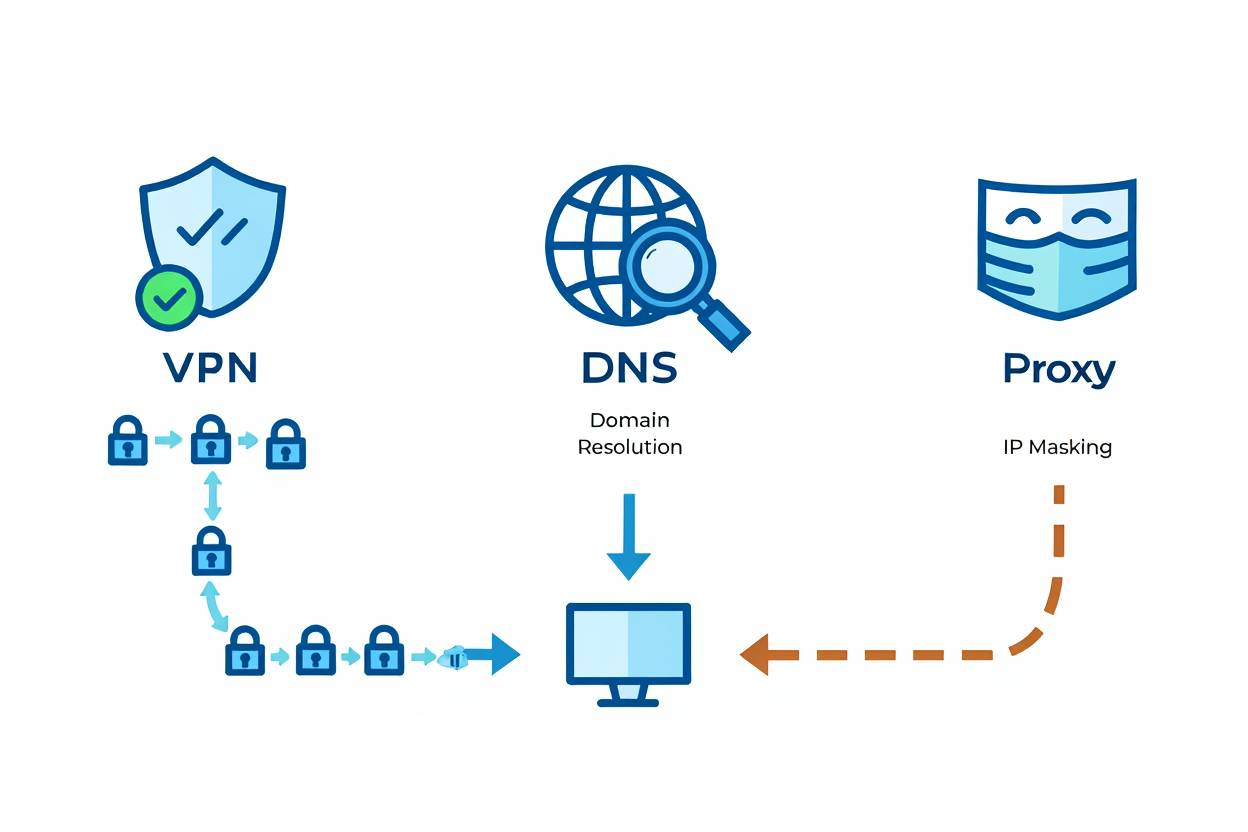 Difference Between VPN, DNS, and Proxy: Understanding Their Roles in ...